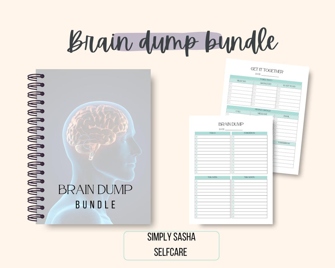 Brain Dump Planner Bundle | Digital Brainstorming Journal | Task ...
