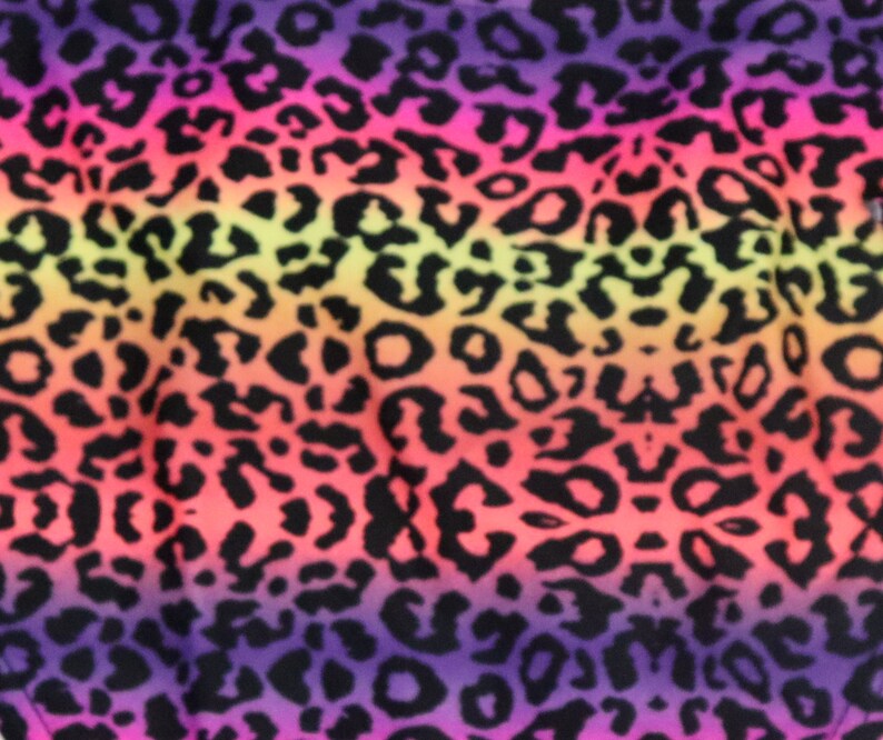 Neon Fluro 80s Leopard Print Bikinis 2 piece Top Swimsuit | Etsy