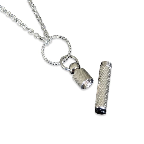 Secret Letter Capsule Necklace - Etsy