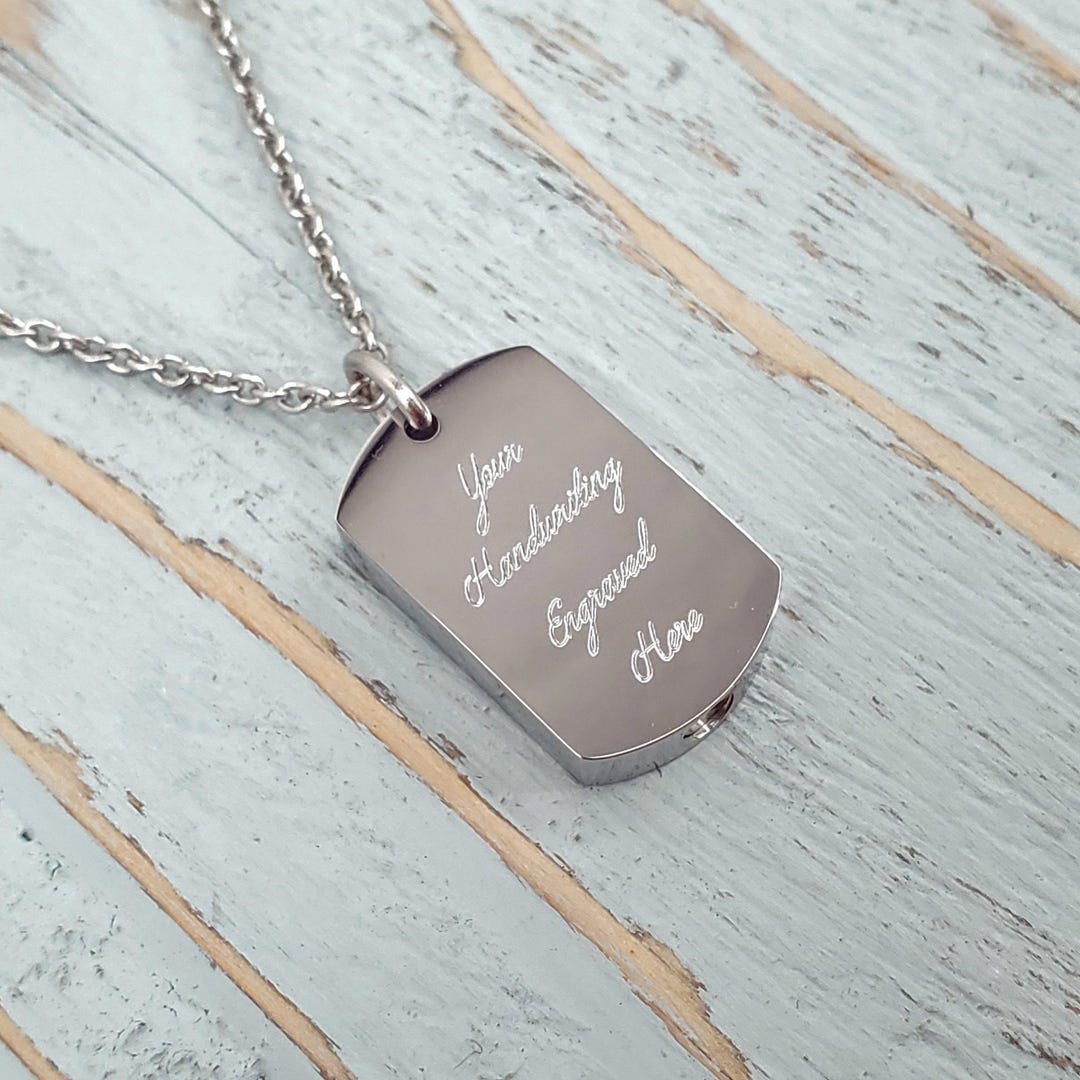 Dog Tag Ash Urn Cremation Necklace: Solid Stainless Steel With ...