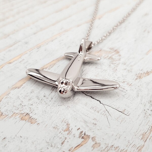 Airplane Necklace - Etsy