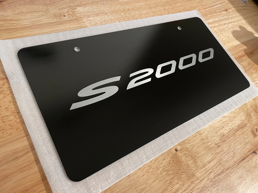 S2000 Thick Metal Track License Plate Black Aluminum Tag - Etsy