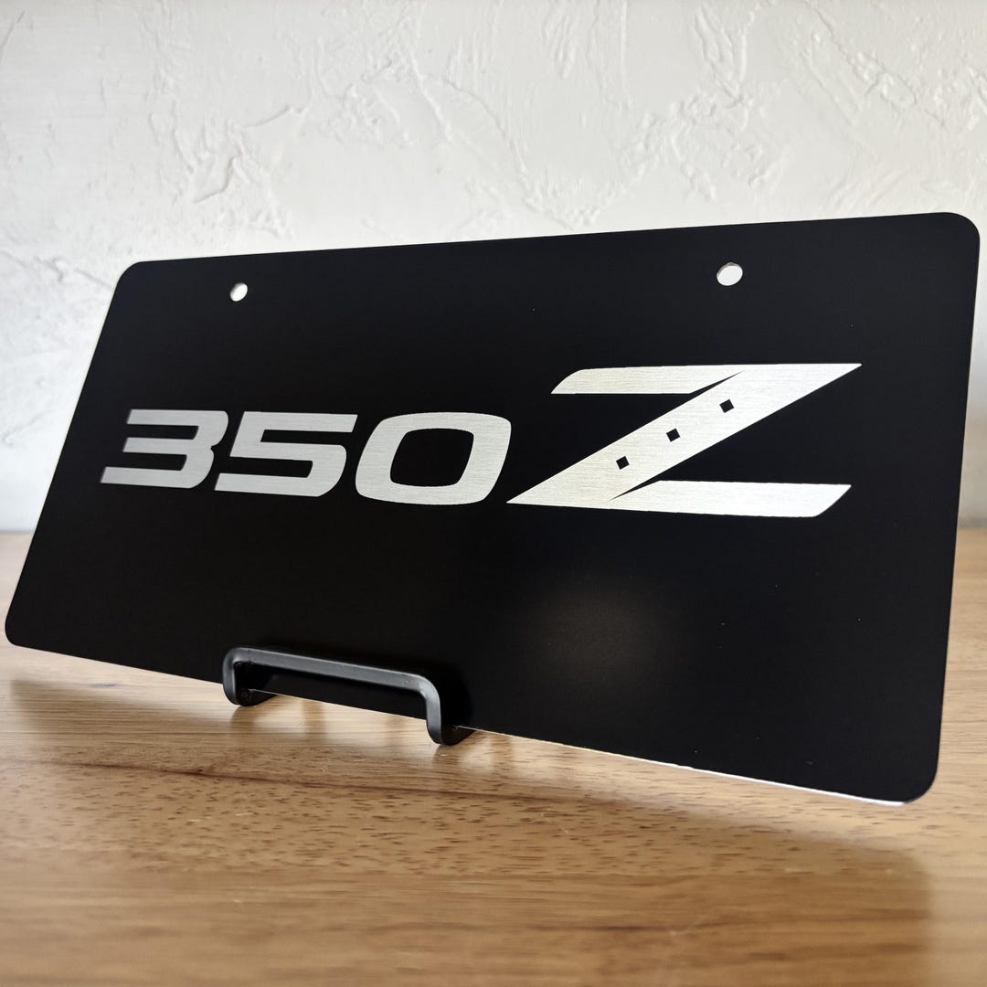 Nissan 350Z Metal Track Plate Thick Black Aluminum License Tag - Etsy