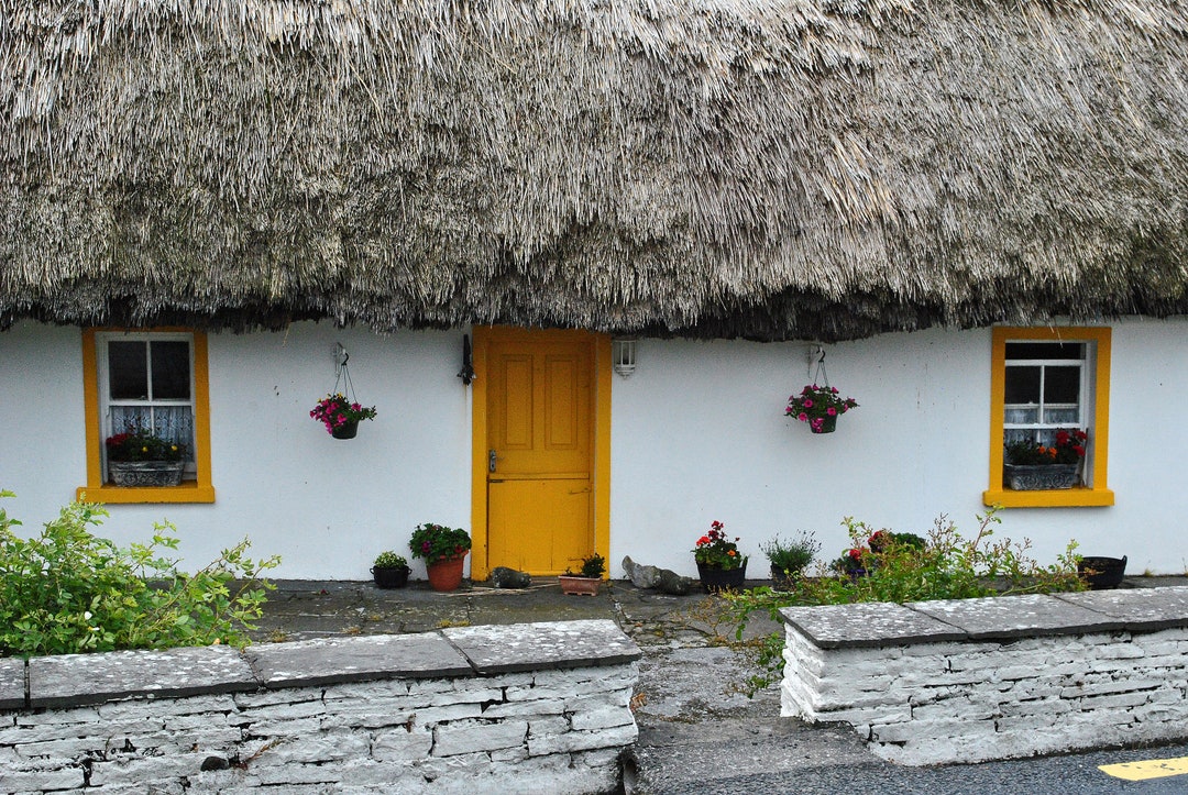 Ireland,ireland Photography,irish Photography,thatched Cottage,floral ...