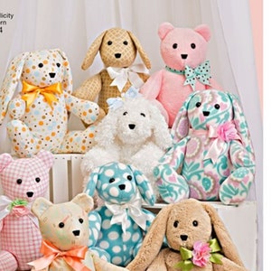 Simplicity 8044 Two Piece Sewing Pattern for Plush Teddy Bear ,dog or ...