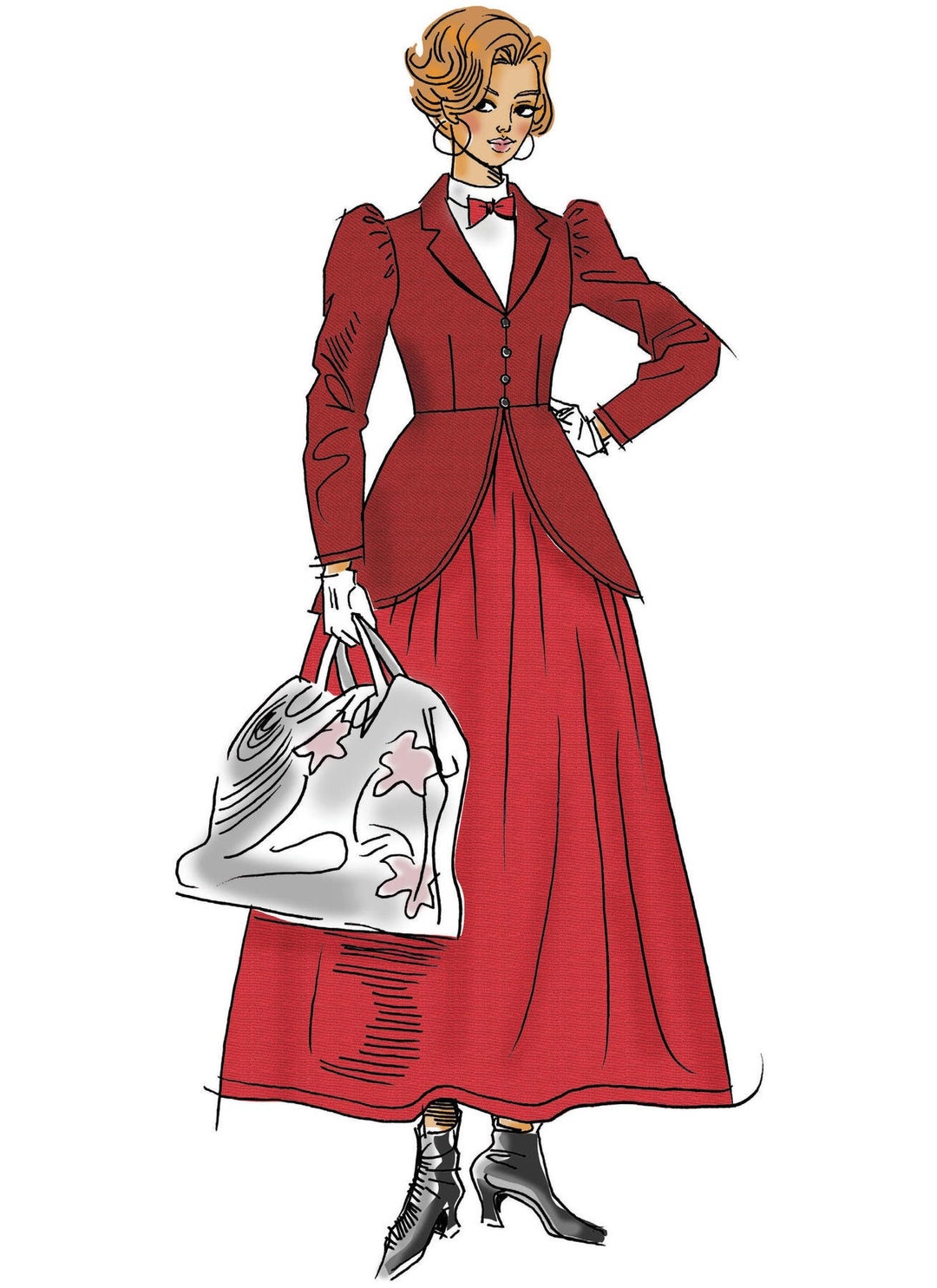 Sewing Pattern M7853 Costume Coat Dress With Collar & Cuff Variants ...