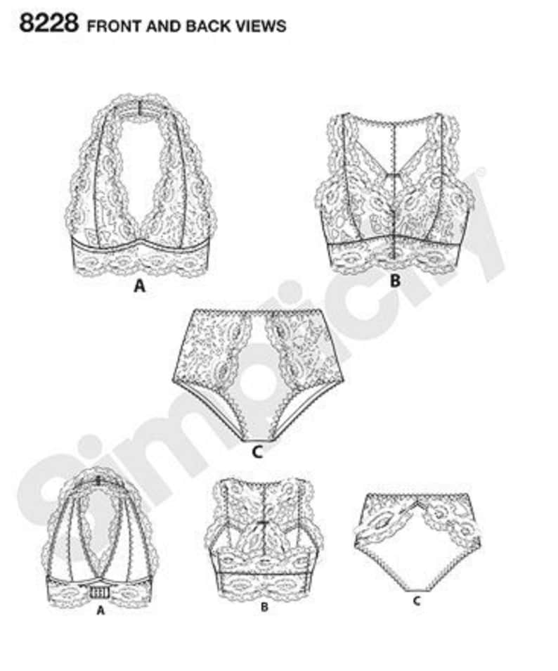 Simplicity Pattern 8228 PATTERN ONLY for Bra in Halter Back - Etsy