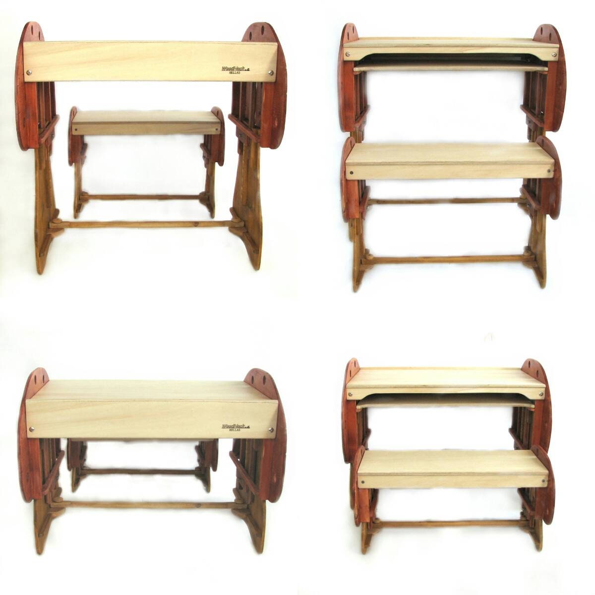 Wooden mushroom Desk With Bench - Etsy