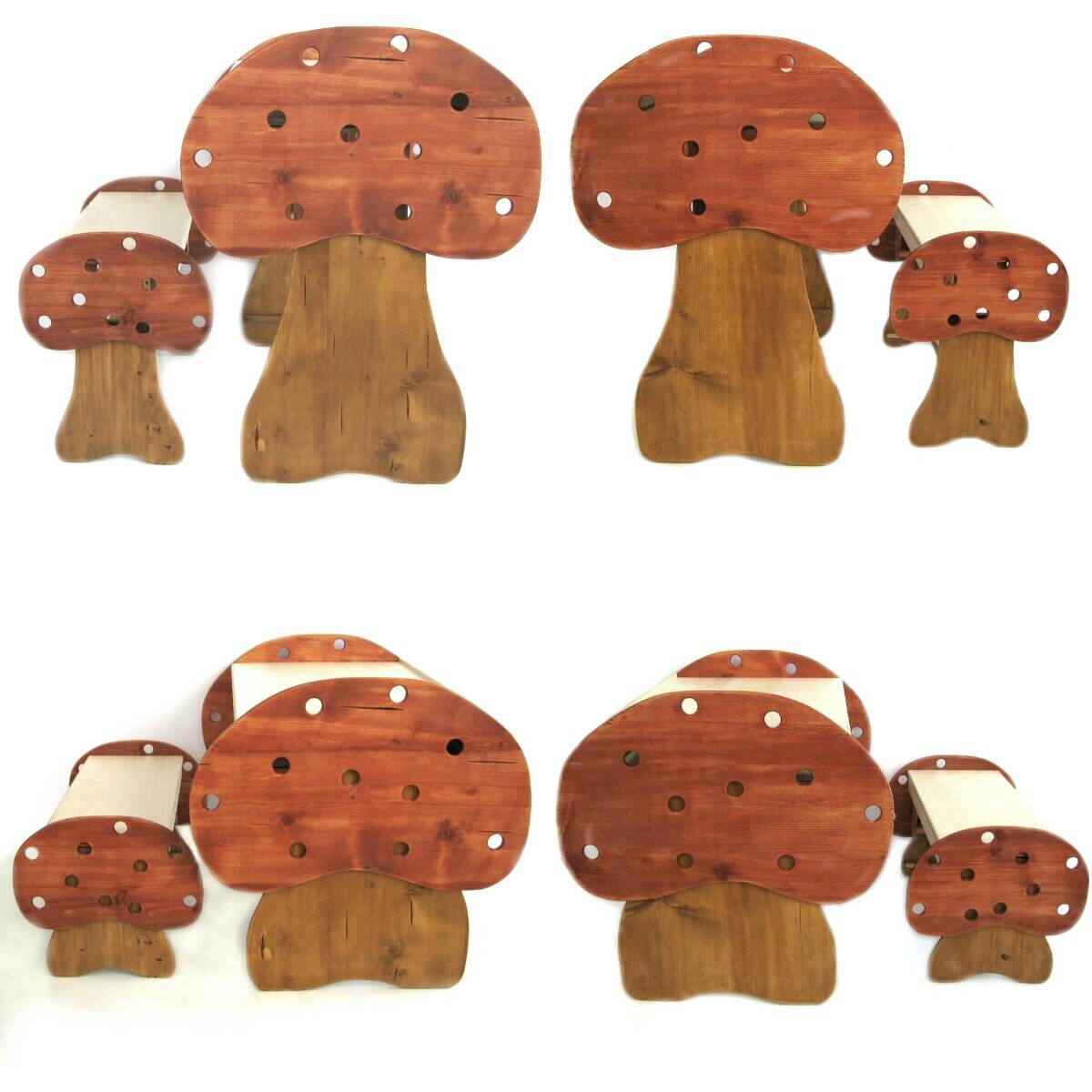 Wooden mushroom Desk With Bench - Etsy