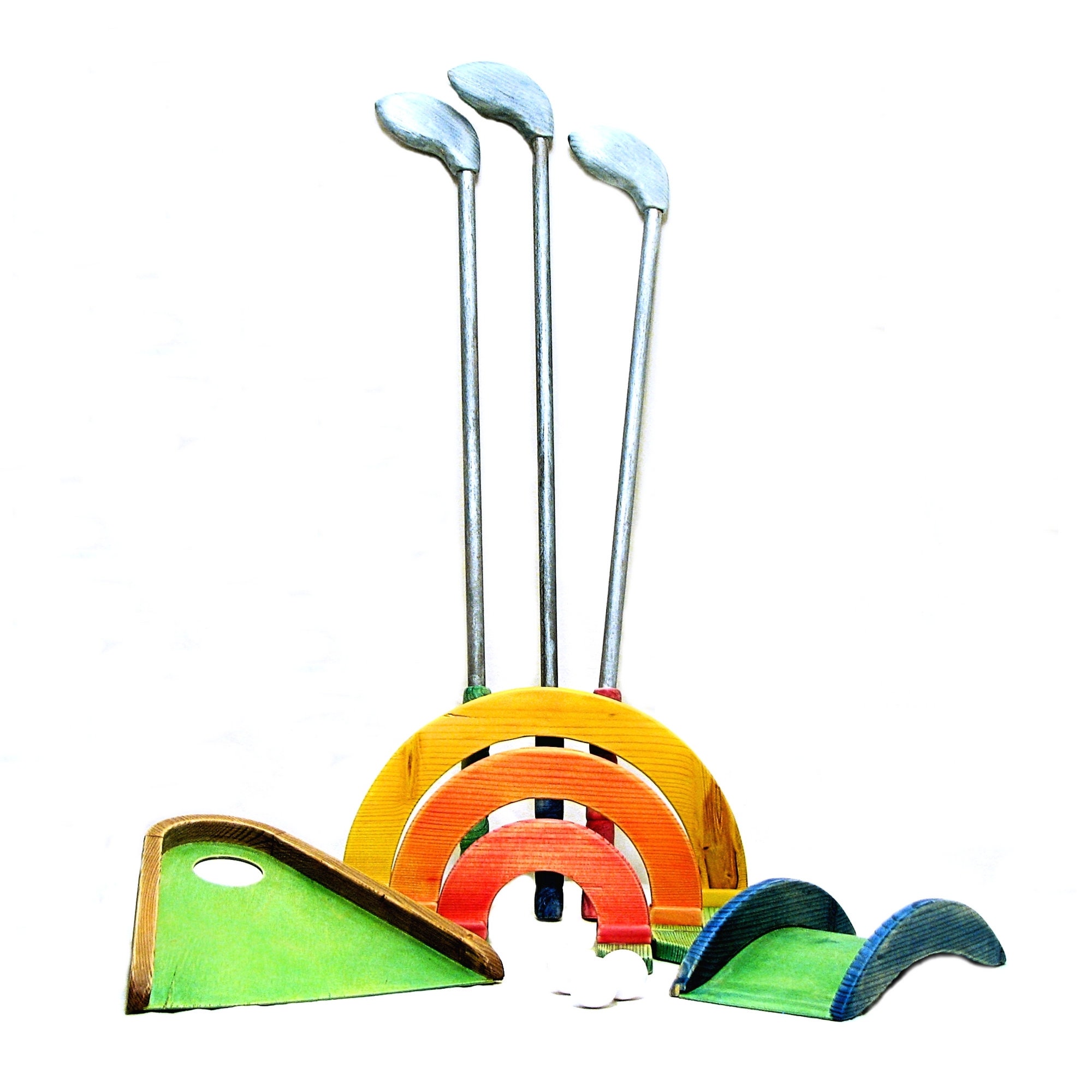 Wooden Mini Golf-basic Set - Etsy