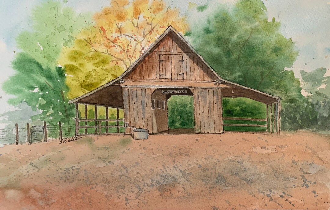 Barn Water Color Digital Download - Etsy