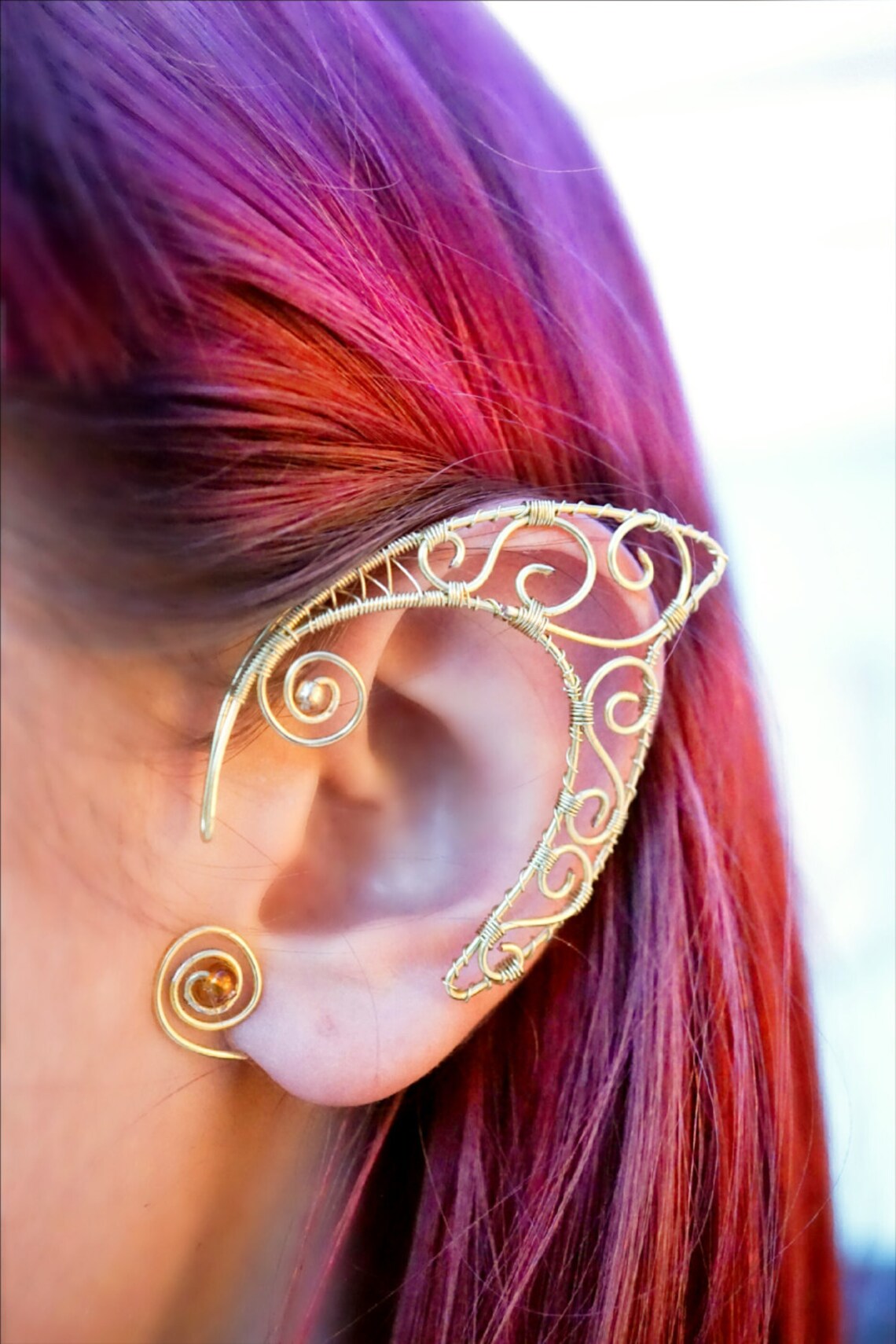 Golden Ear Cuffs Faery Ears Elven Ears Faery Ear Cuffs Elf | Etsy