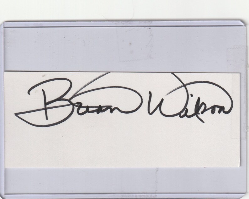 Signature of BRIAN WILSON of the Beach Boys signed autograph | Etsy