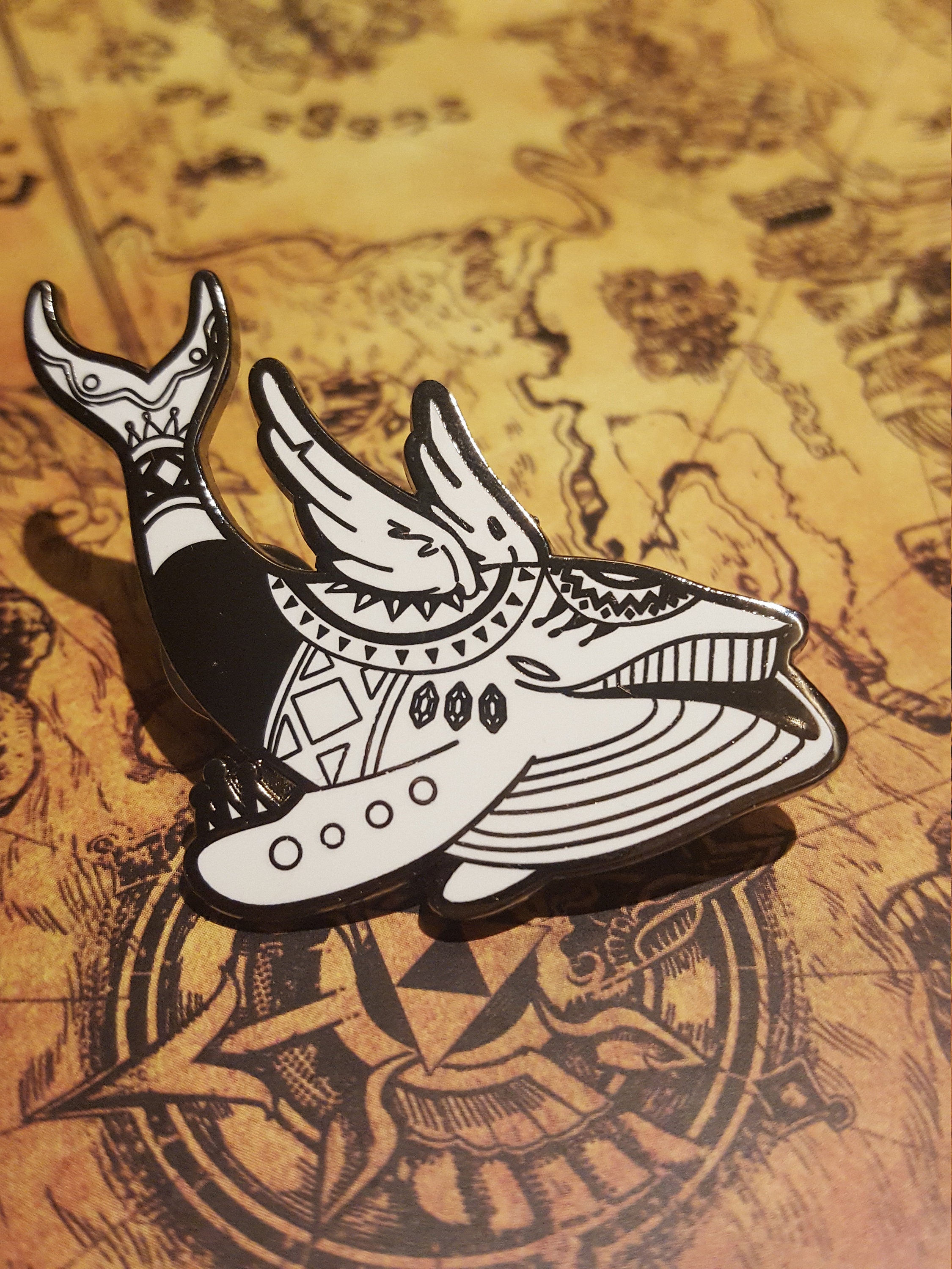 Wind Fish Hard Enamel Pin | Etsy