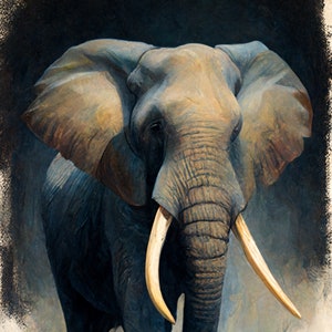 Vintage Elephant Art Print, Original Style Poster (digital Download) - Etsy
