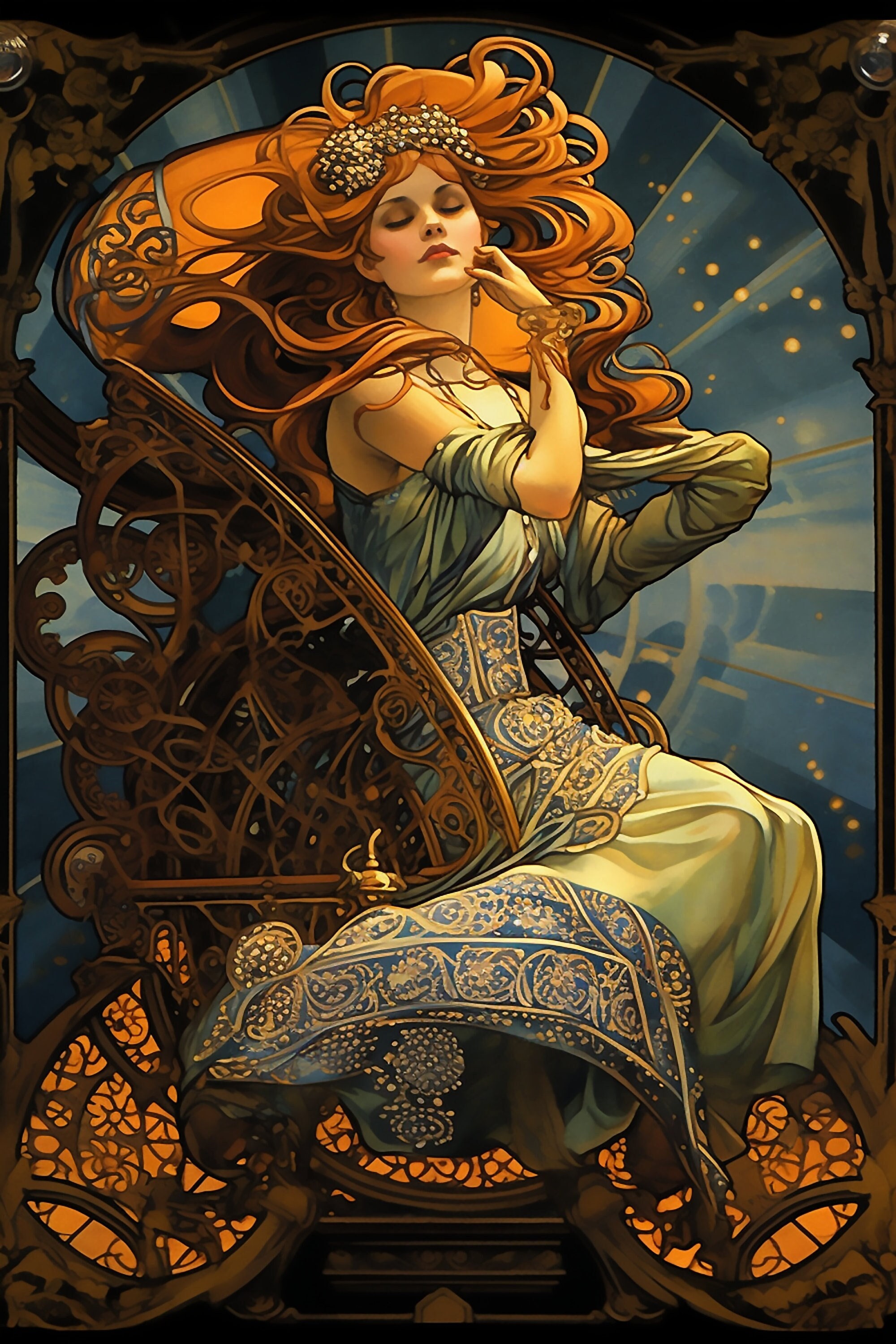 Celtic Princess Art | New Art Nouveau | Mucha Print | Goddess Decor ...