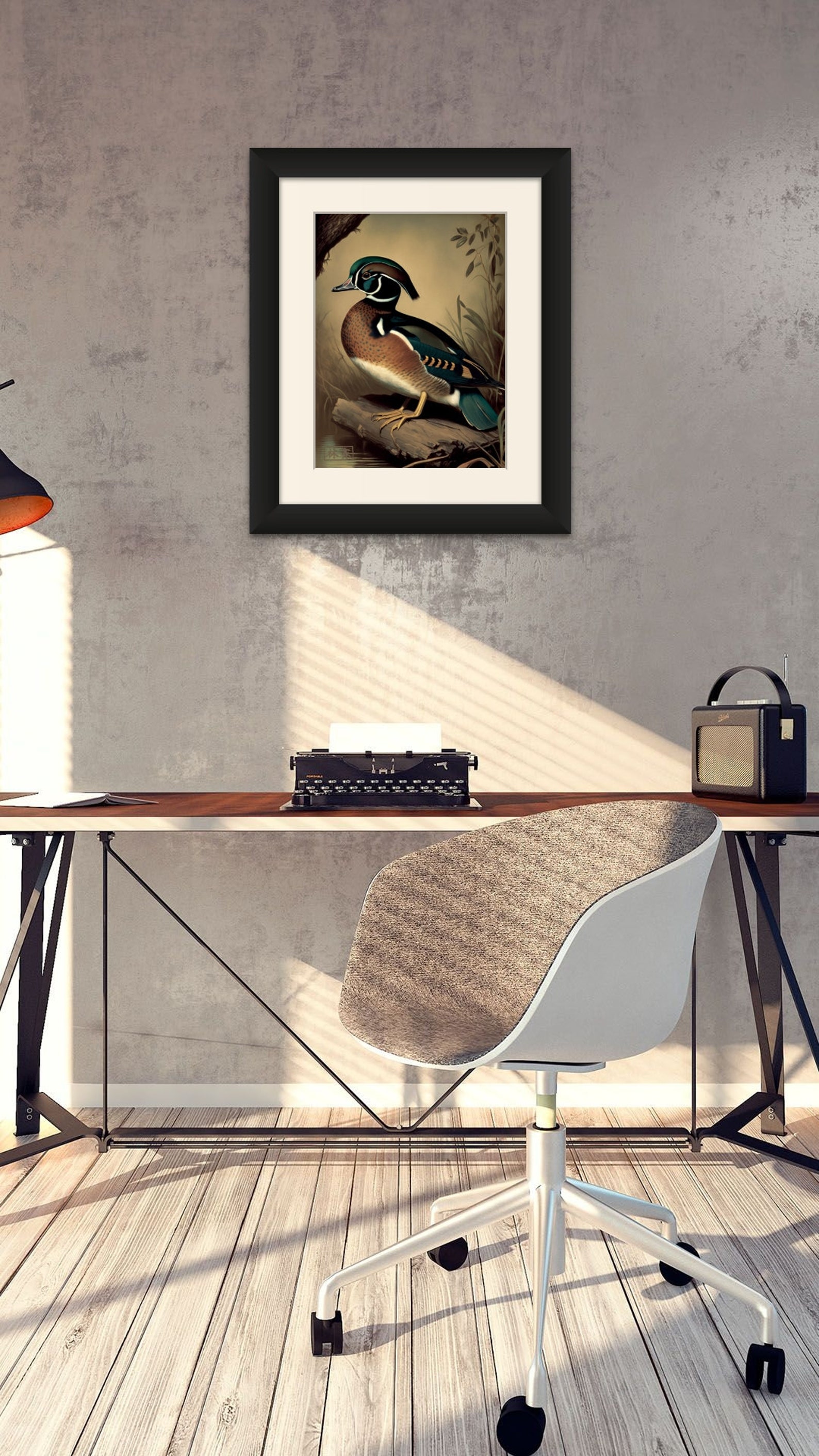 Vintage Wood Duck Art Print | Audubon Style Waterfowl Poster (digital ...
