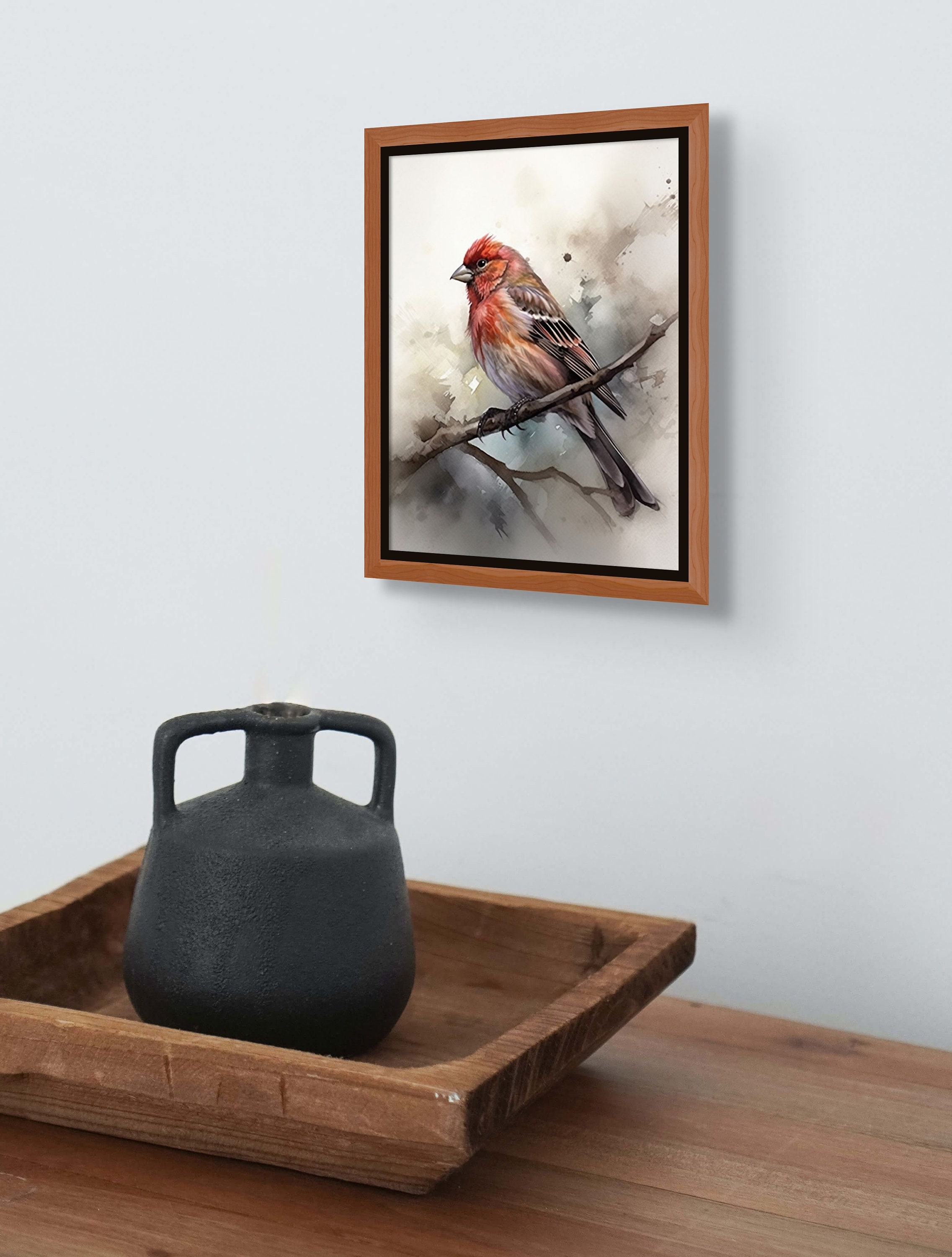 House Finch Watercolor Painting | Vintage Bird Art Print (digital ...