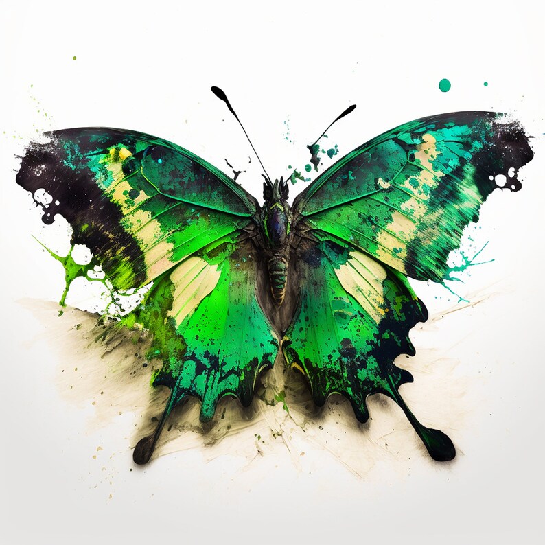 Gyotaku Butterfly Print, Contemporary Insect Art (digital Download) - Etsy