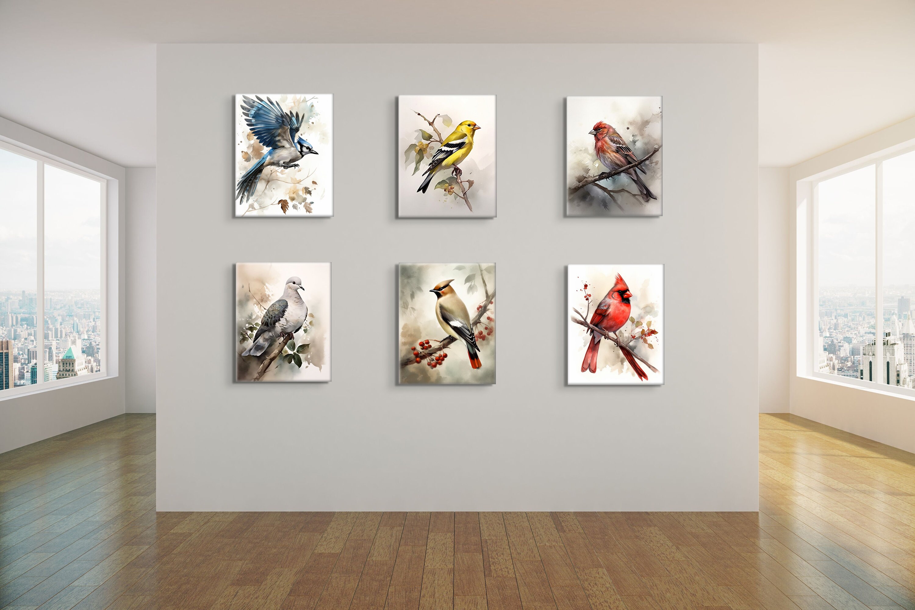 Winter Bandit Art for Home | Watercolor Bird Art Print | Blue Jay ...