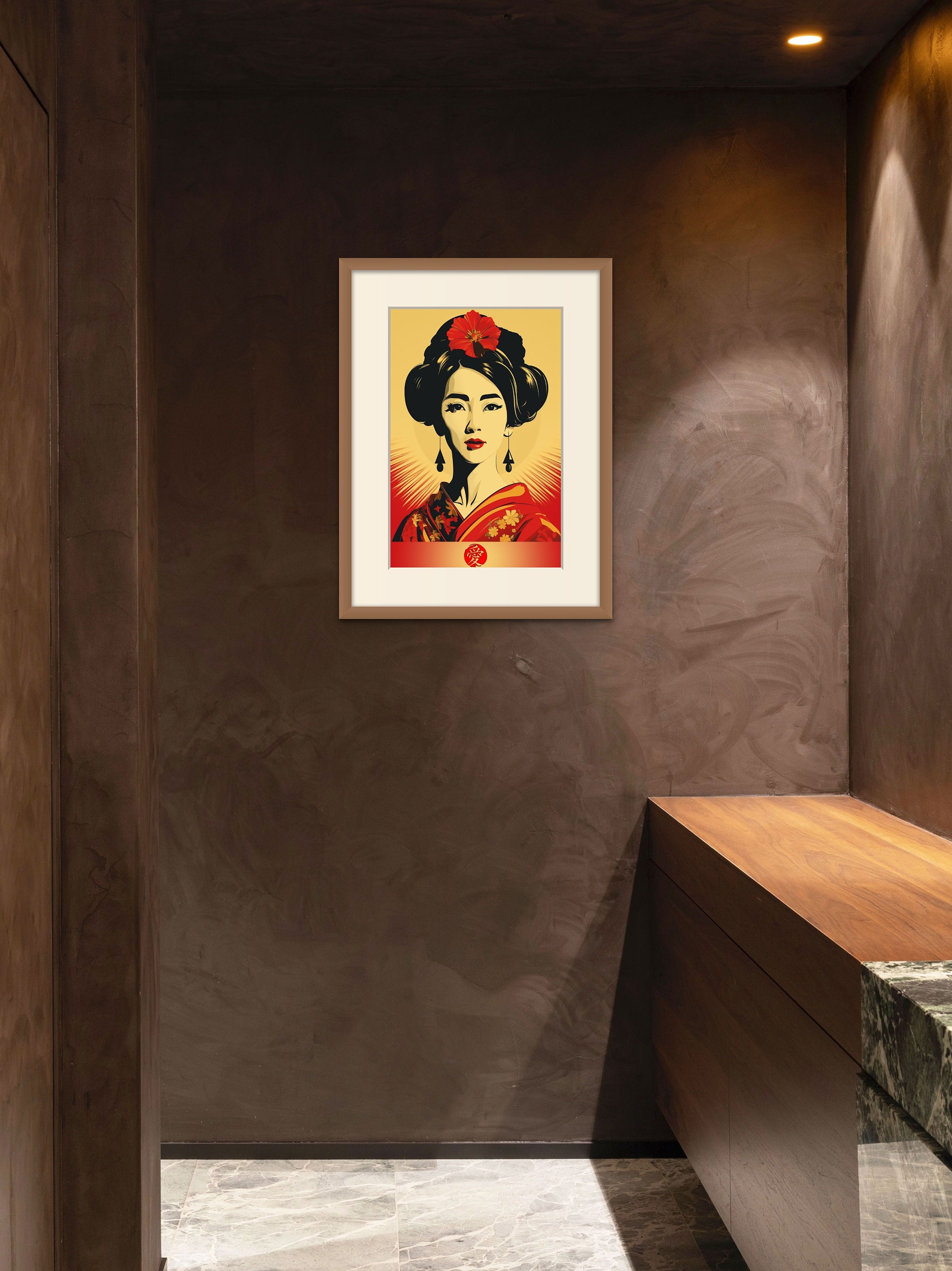 Vintage Geisha Poster #5 | Art Nouveau Design | Unique Art Wall Decor ...