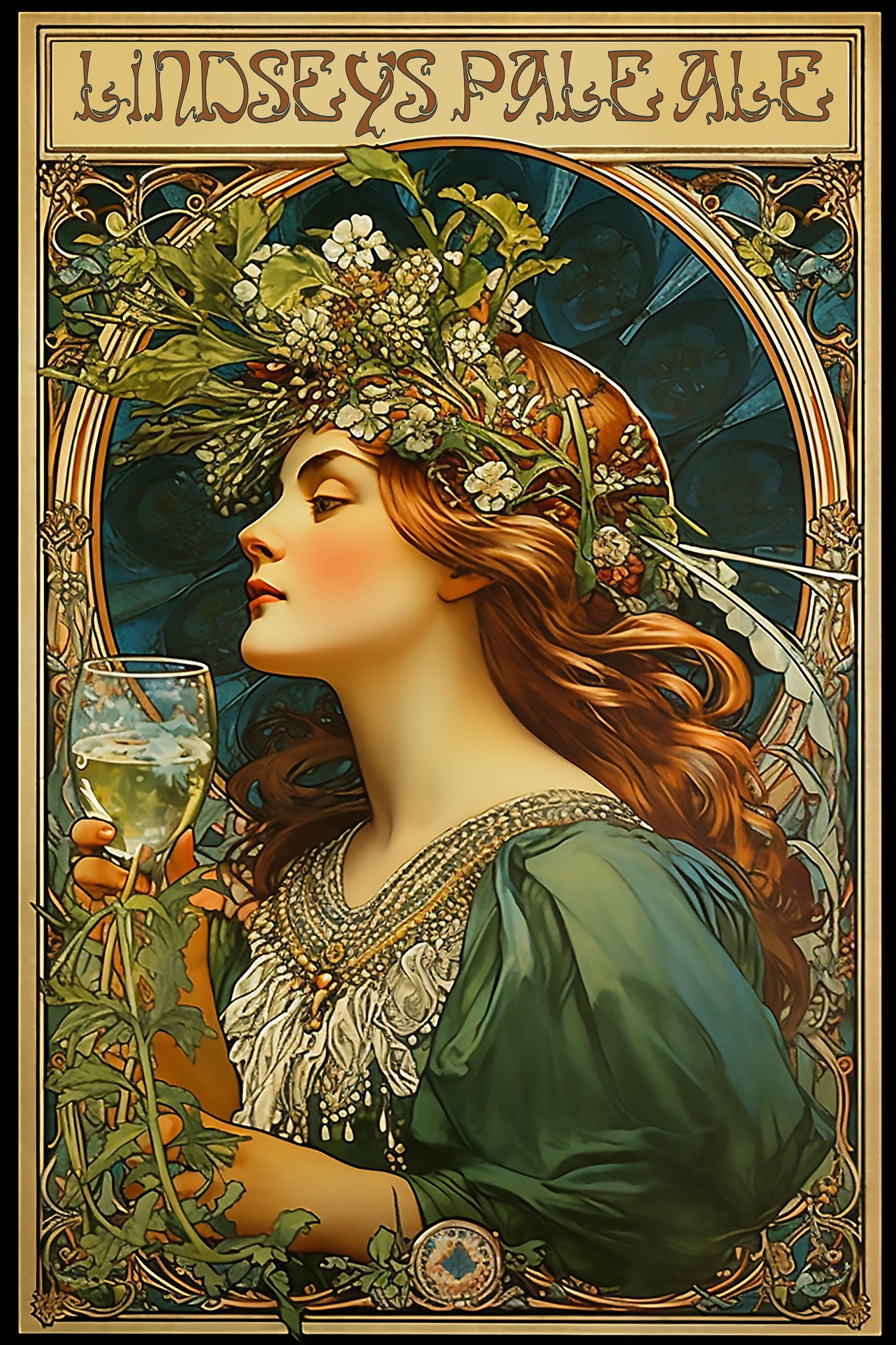 Celtic Beer Poster | New Art Nouveau | Mucha Print | Cottagecore Decor ...