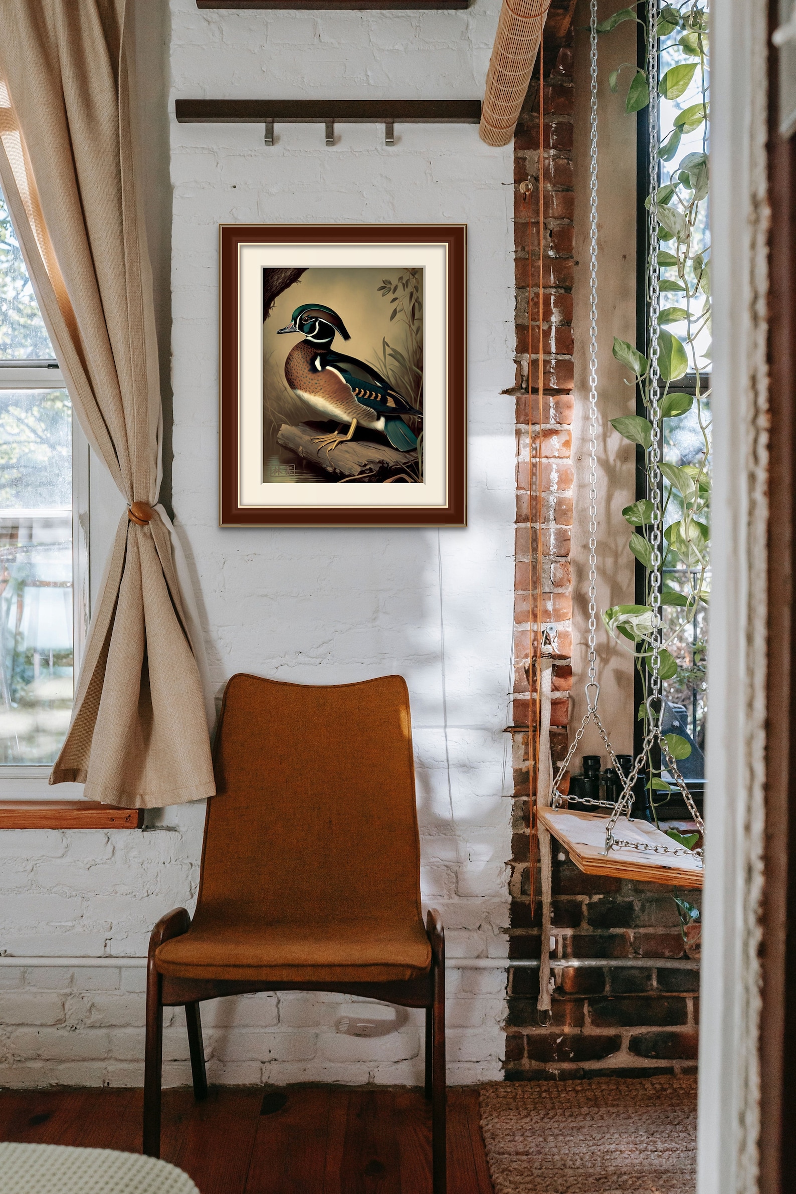 Vintage Wood Duck Art Print | Audubon Style Waterfowl Poster (digital ...