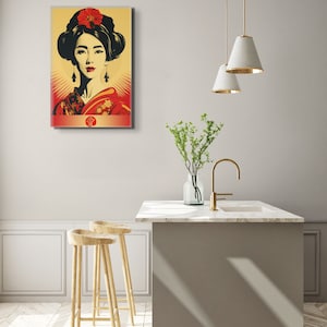 Vintage Geisha Poster #5 | Art Nouveau Design | Unique Art Wall Decor ...