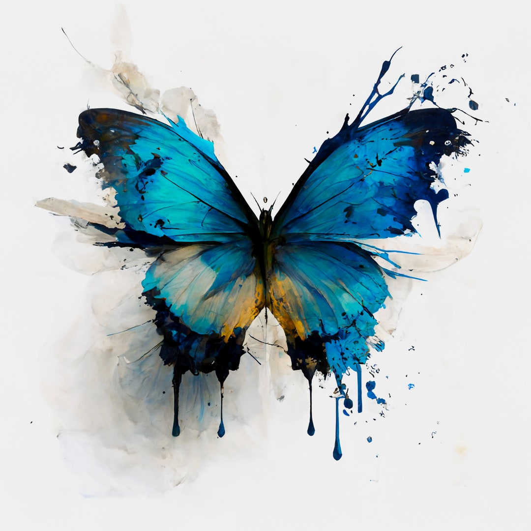 Gyotaku Butterfly Print, Vibrant Spring Wall Decor (digital Download ...