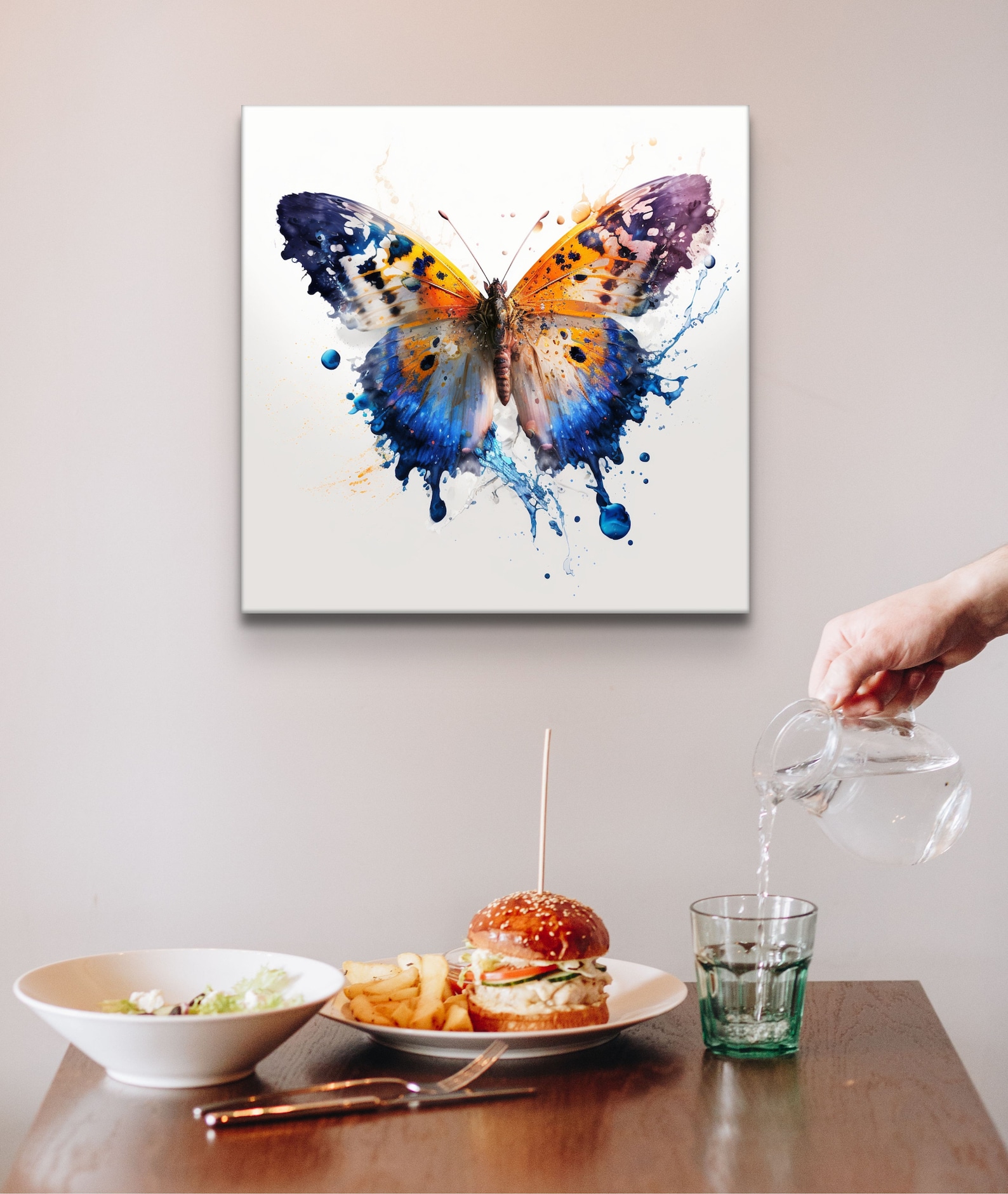Abstract Butterfly Art Print | Colorful Insect Wall Decor (digital ...
