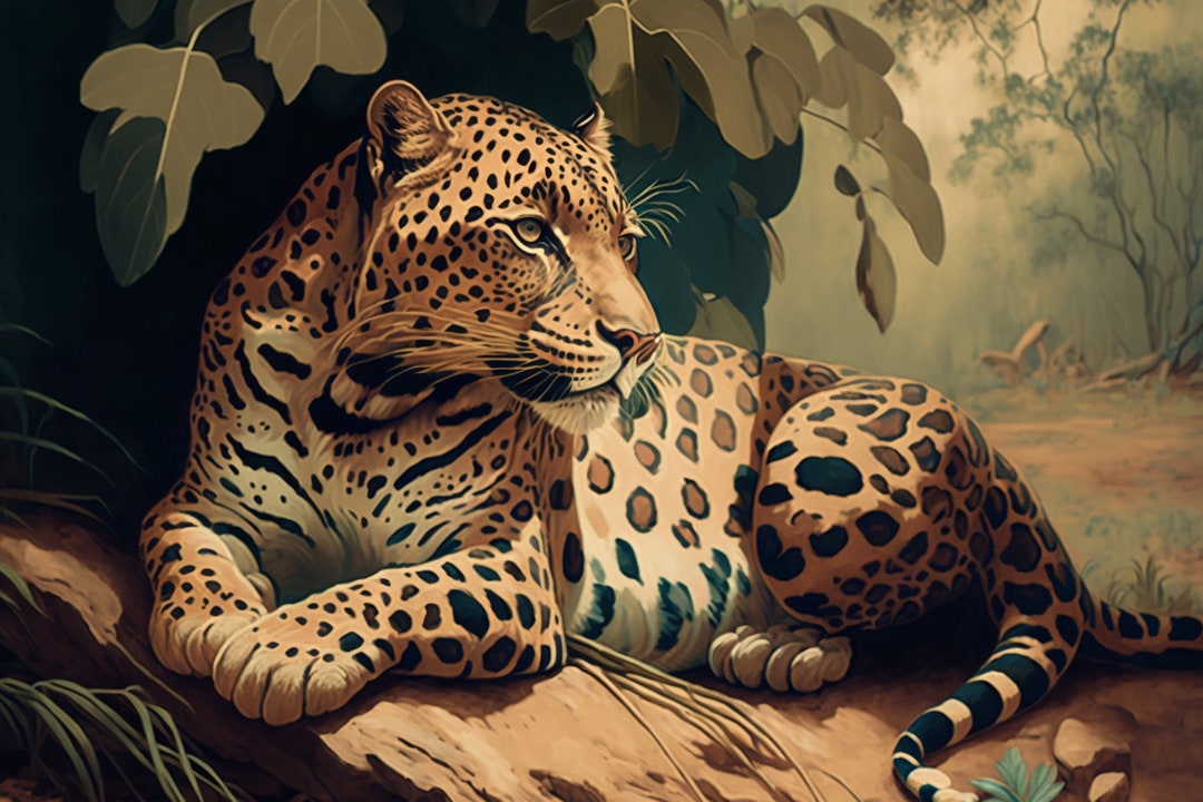 Animal Art Print | Jaguar Print | Animal Vintage Poster | Wildlife Art ...