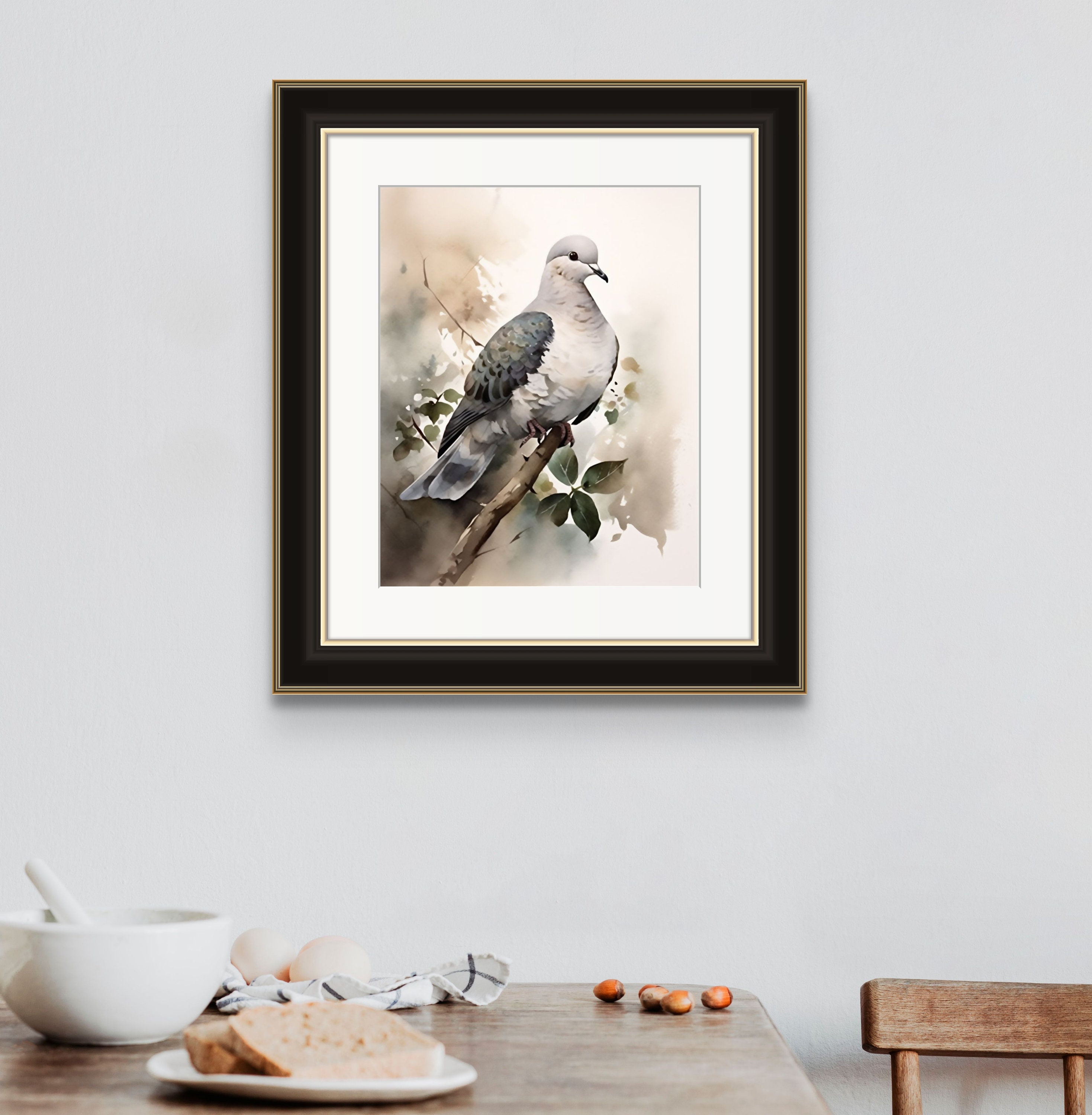 Mourning Dove Watercolor Art Print | Avian Bird Artwork for Walls ...