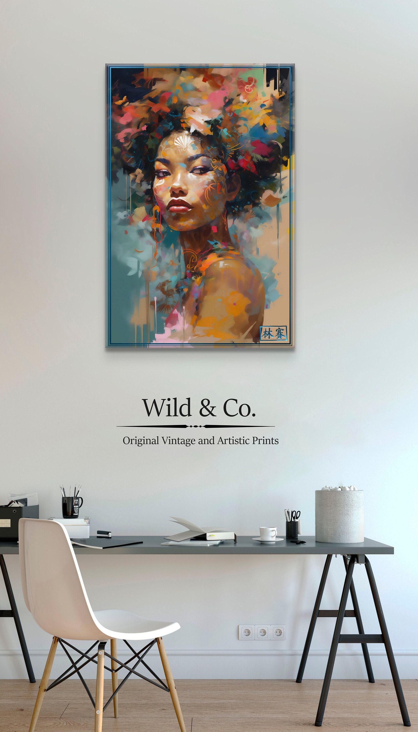 African Art African Home Decor Original Art Nouveau Style Poster ...