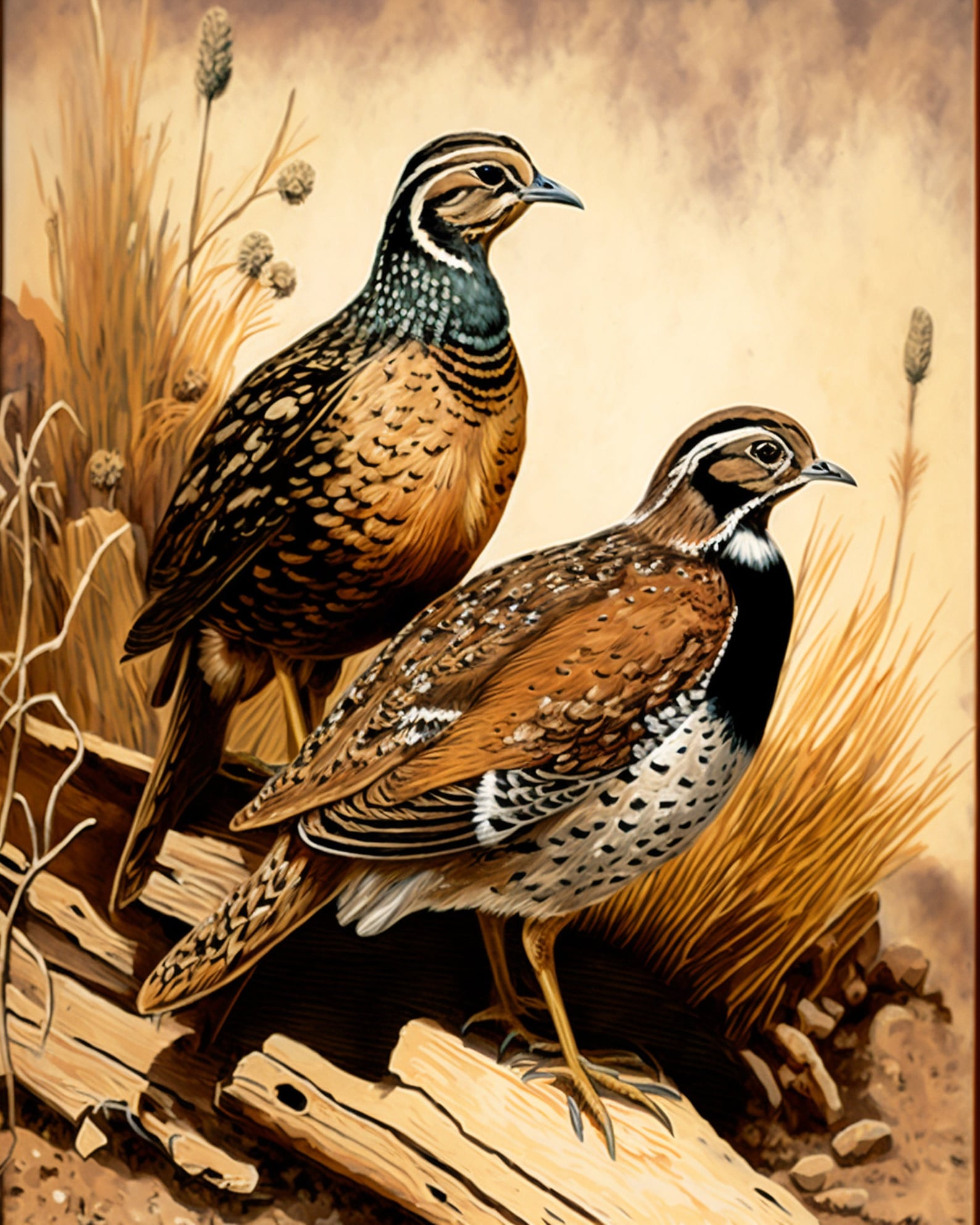 Vintage Quail Print | Game Bird Hunting Art (digital Download) - Etsy