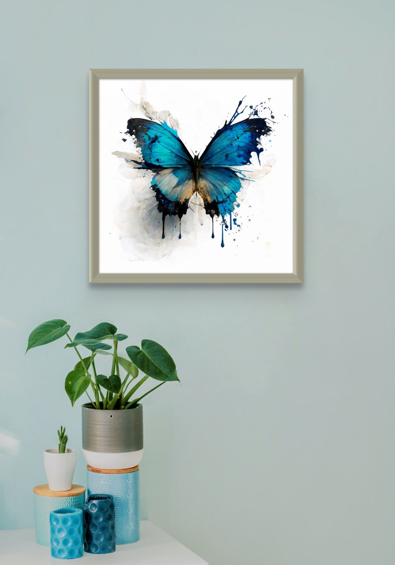 Gyotaku Butterfly Print, Vibrant Spring Wall Decor (digital Download ...