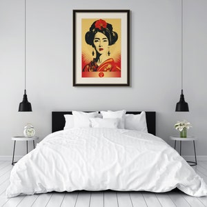 Vintage Geisha Poster #5 | Art Nouveau Design | Unique Art Wall Decor ...