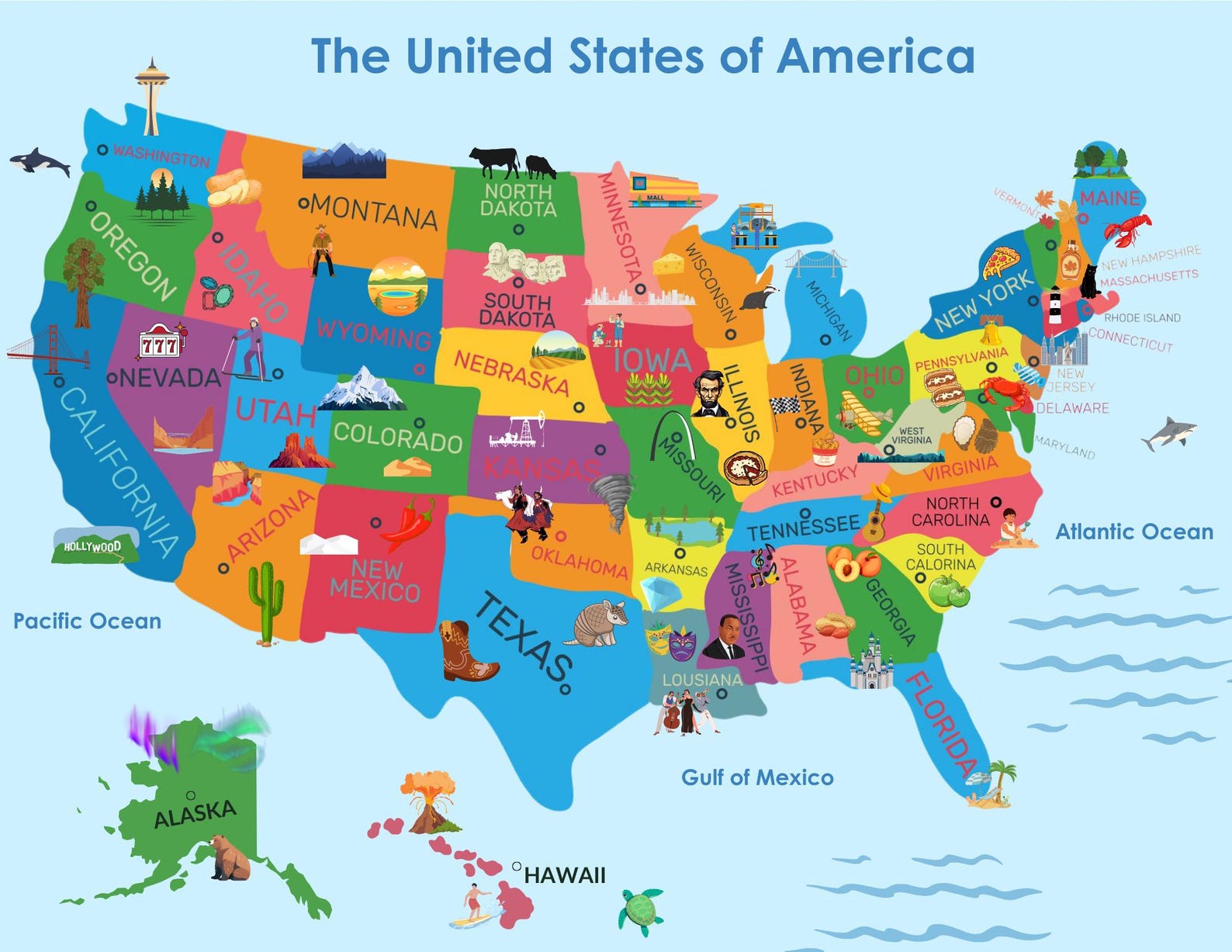 The United States of America Morning Placemat, Early Childhood ...