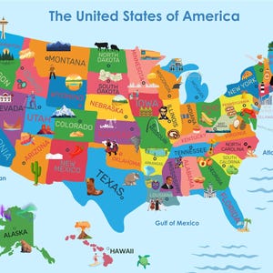 The United States of America Morning Placemat, Early Childhood ...