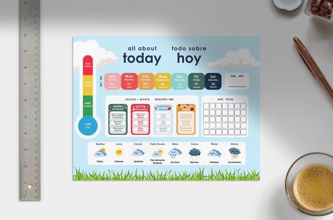 All About Today Morning Placemat, Early Childhood Education English ...