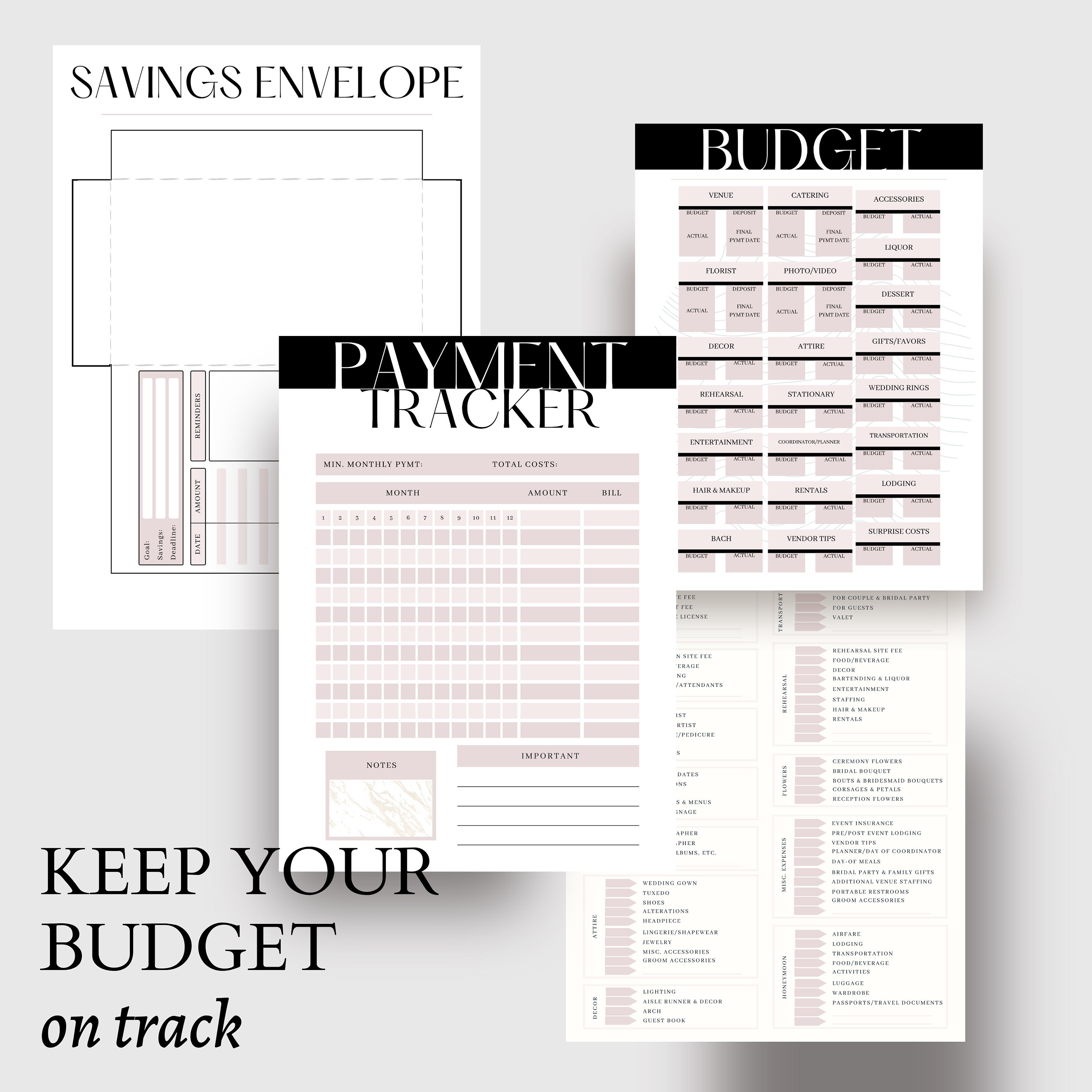 Complete Digital Budget Planning Template, Printable Fund Tracker ...