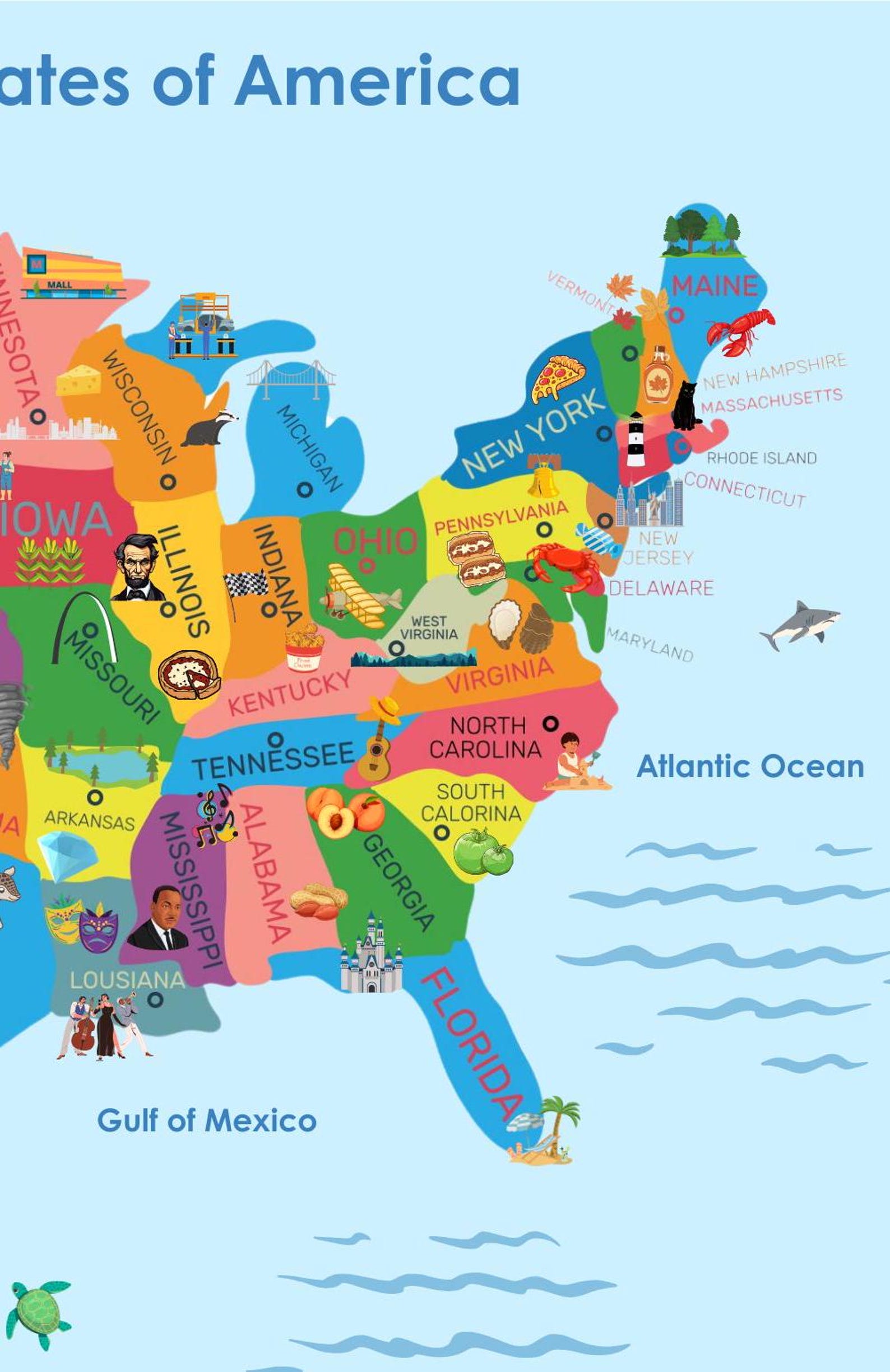 The United States of America Morning Placemat, Early Childhood ...