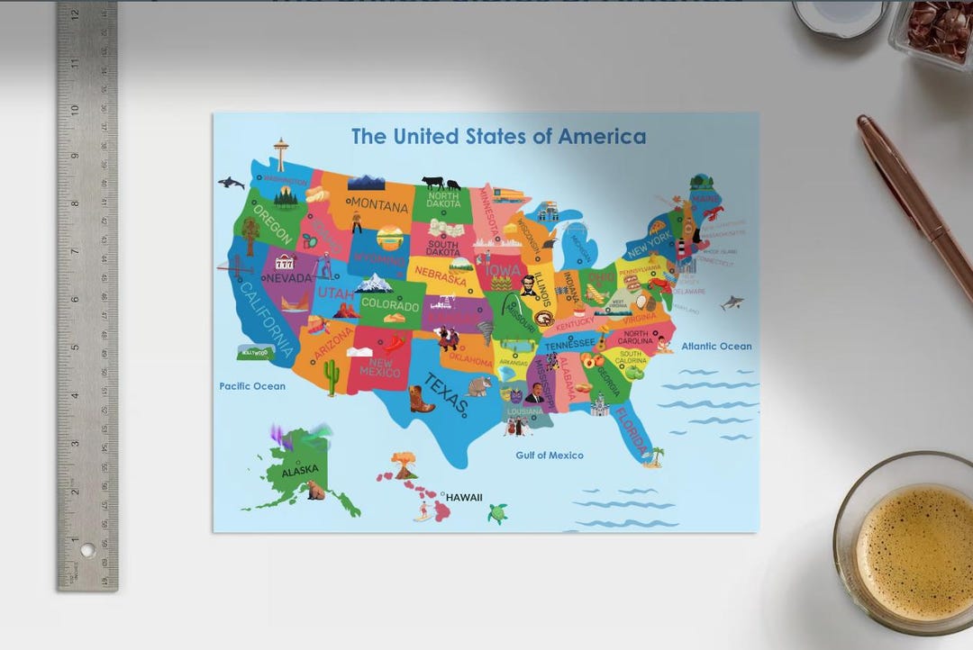 The United States of America Morning Placemat, Early Childhood ...