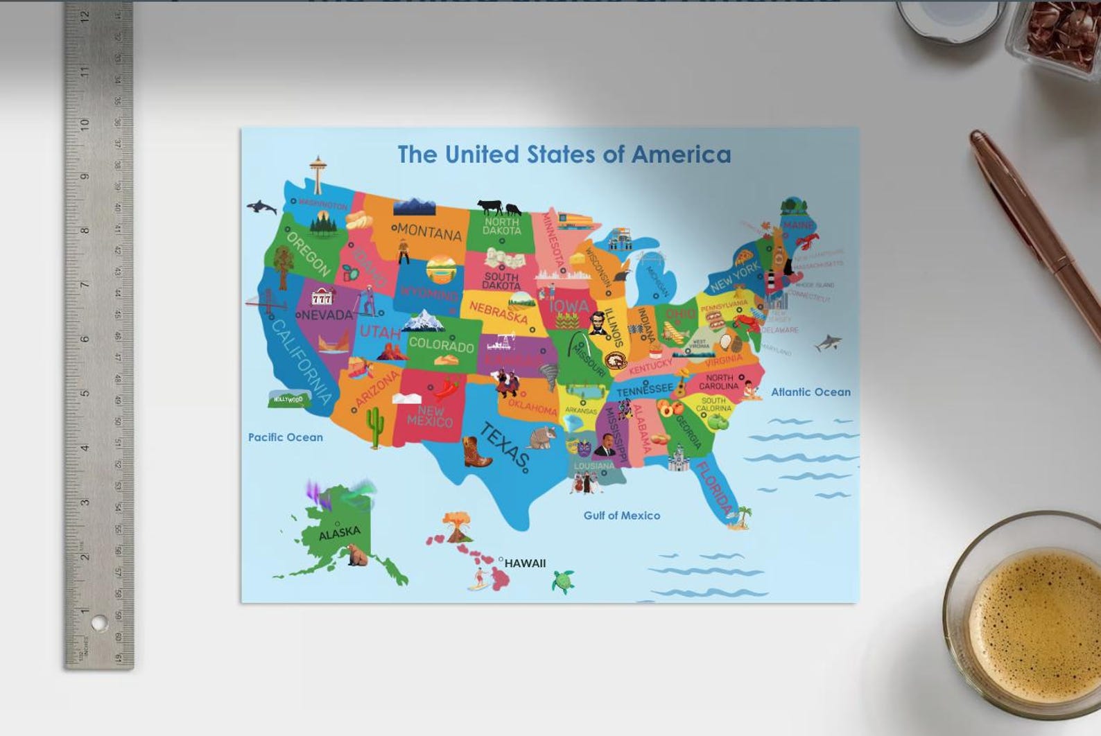 The United States of America Morning Placemat, Early Childhood ...