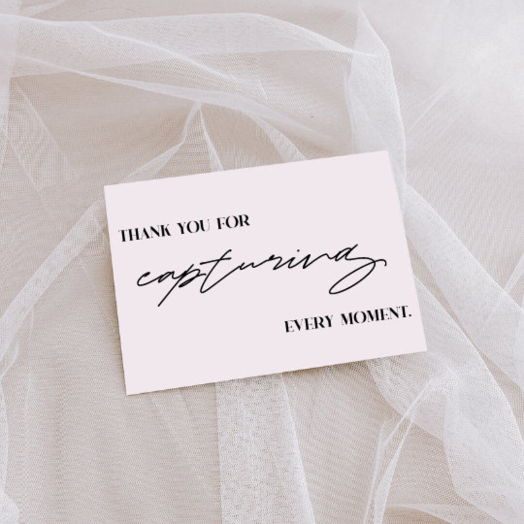 Wedding Vendor Thank You Cards, Printable Editable Digital Download ...