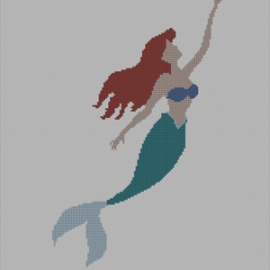 Ariel - the Little Mermaid - Cross Stitch Chart Pattern - Disney ...