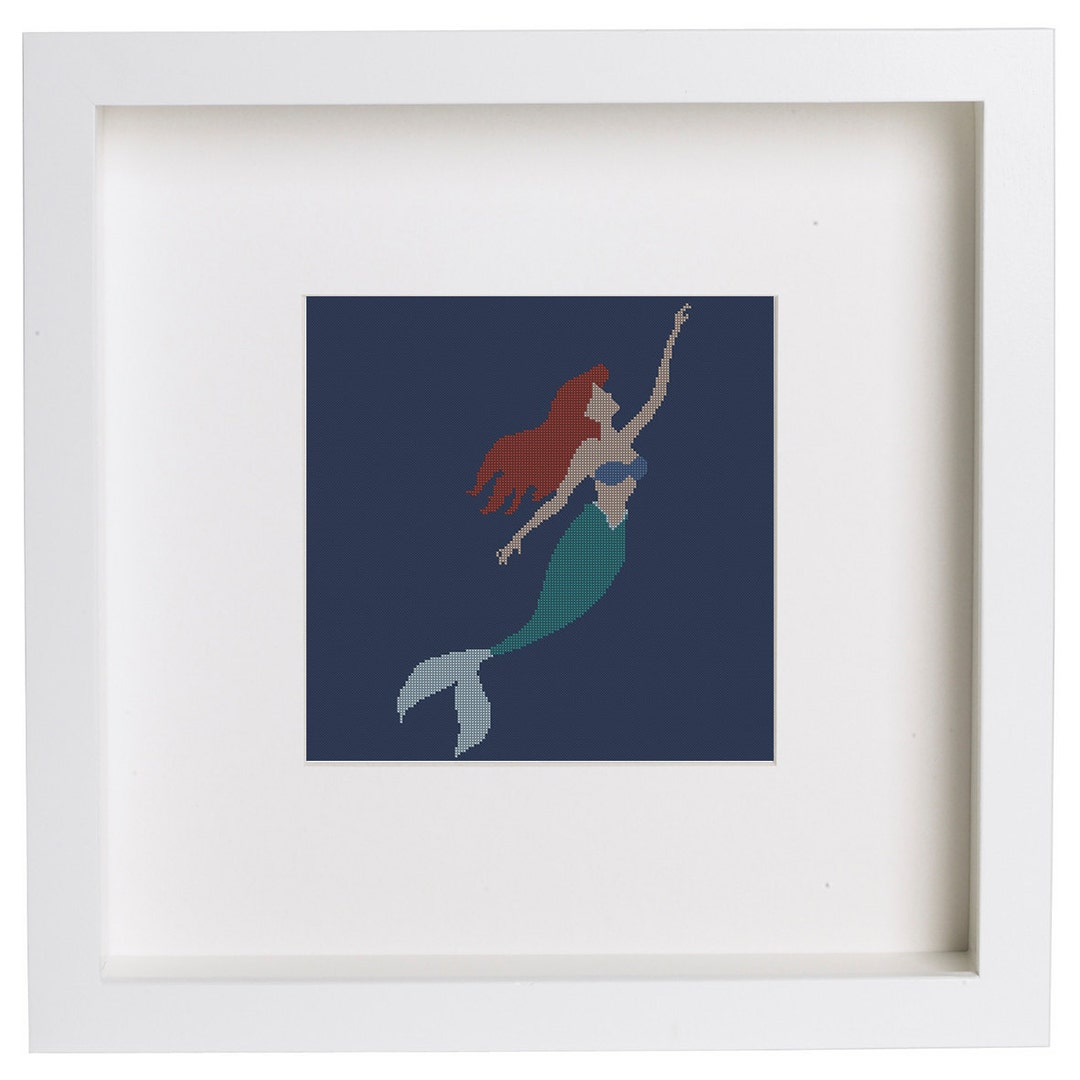 Ariel - the Little Mermaid - Cross Stitch Chart Pattern - Disney ...