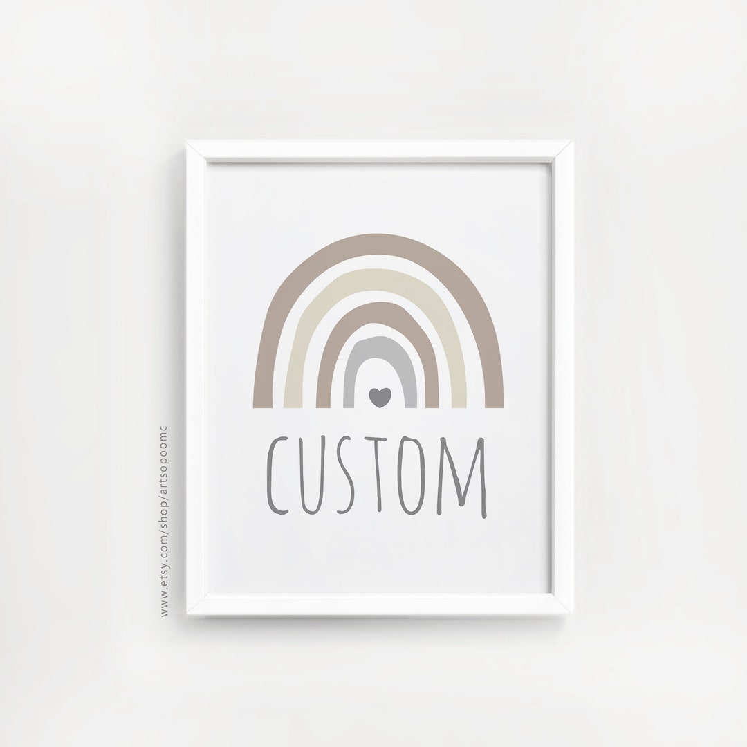 Custom Design, Kids Room Name Sign, Printable Name Art, Baby Bedroom ...