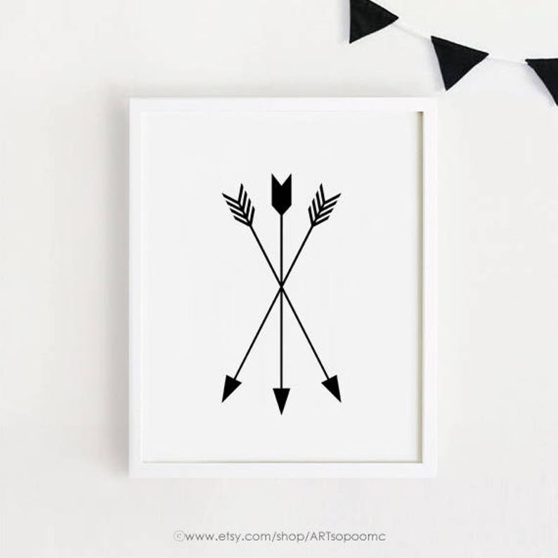 Arrow Wall Art INSTANT DOWNLOAD Printable Poster Simple | Etsy