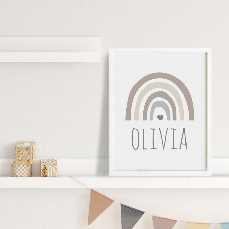 Custom Design Kids Room Name Sign Printable Name Art Baby | Etsy