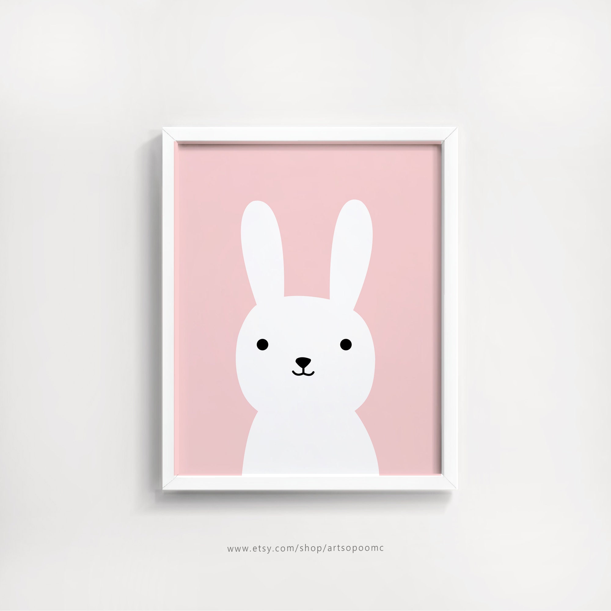 Printable Pink Nursery wall Art Set of 6 Poster Baby girl | Etsy